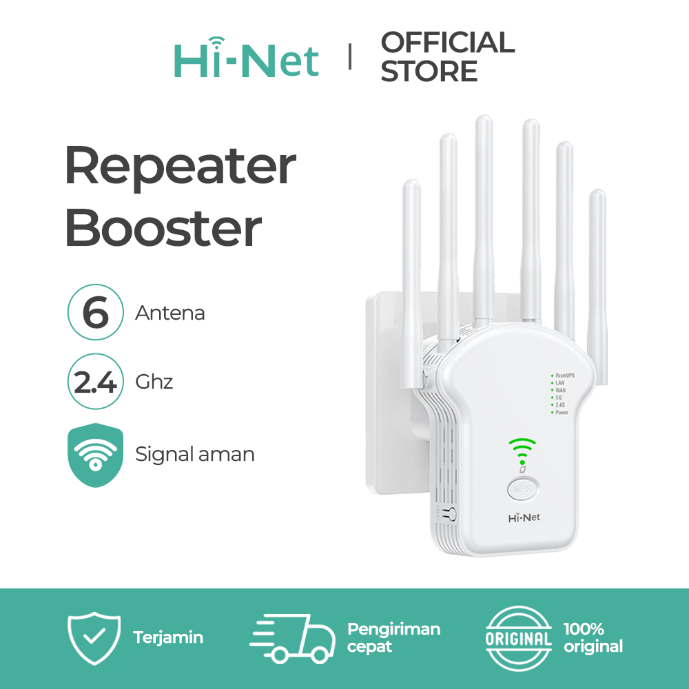 Jual Hi-Net&Bonkyo Wifi Extender - 6 Antena 300M WIFI Repeater Wireless Wifi Range Extender ...