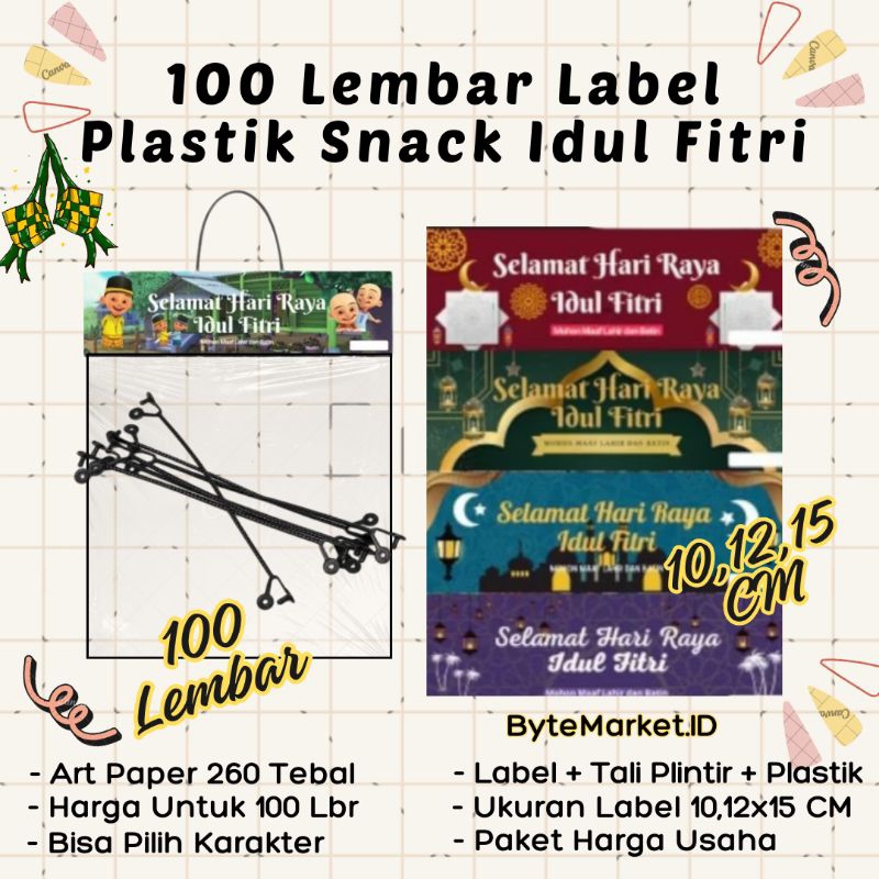 Jual [100Pasang] Plastik Label Ukuran 10,12,15 Cm Ulang Tahun dan Label ...