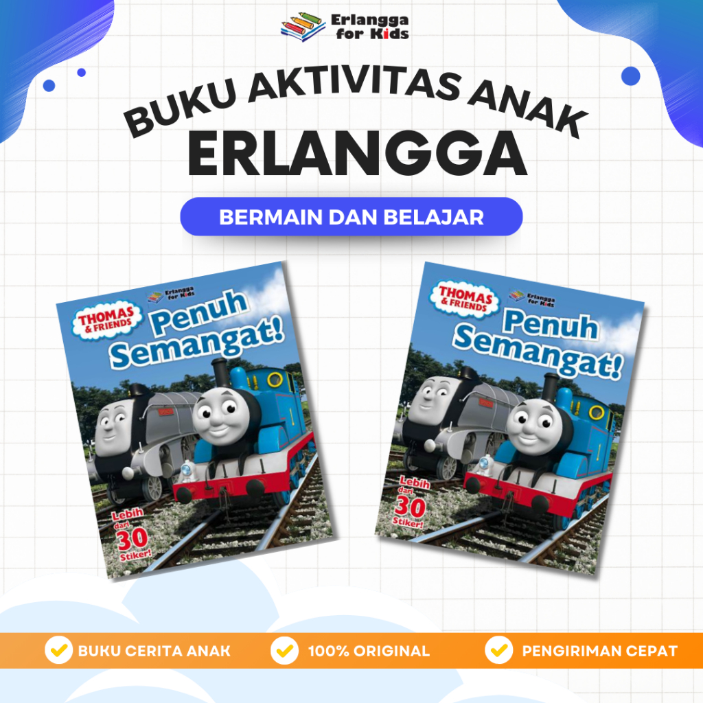 Jual [Erlangga Official] Buku Aktivitas Anak: Thomas & Friends: Penuh Semangat | Shopee Indonesia