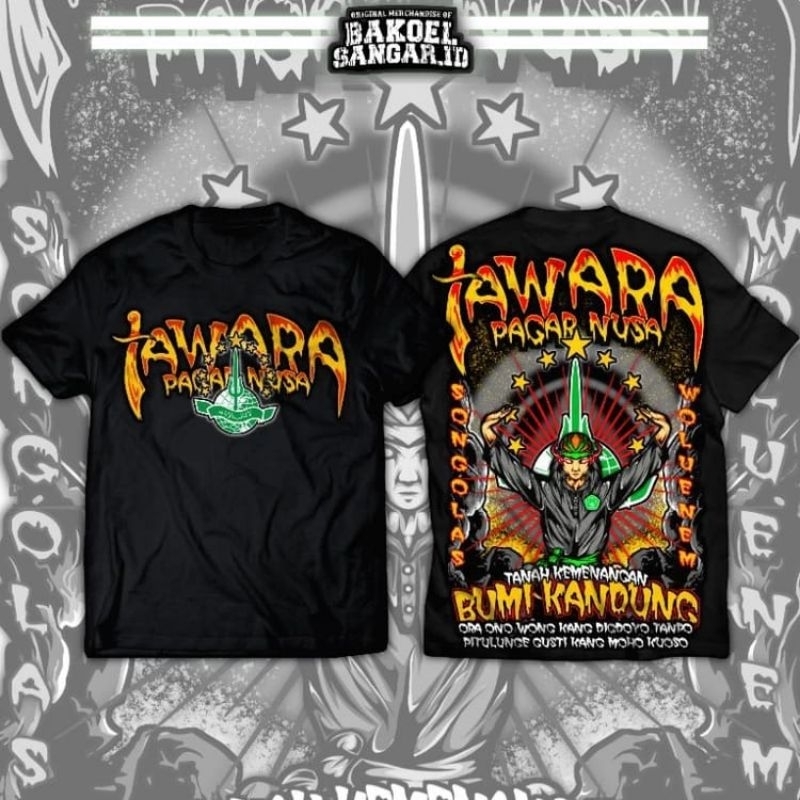 Jual Kaos Jawara Pagar Nusa Lawasan Warna Hitam (A2 FULL PUNGGUNG) Kaos ...