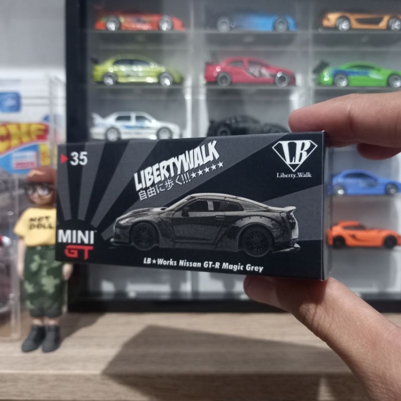 Jual Custom Box #35 Nissan GT-R R35 LBWK Magic Grey MiniGT | Shopee ...