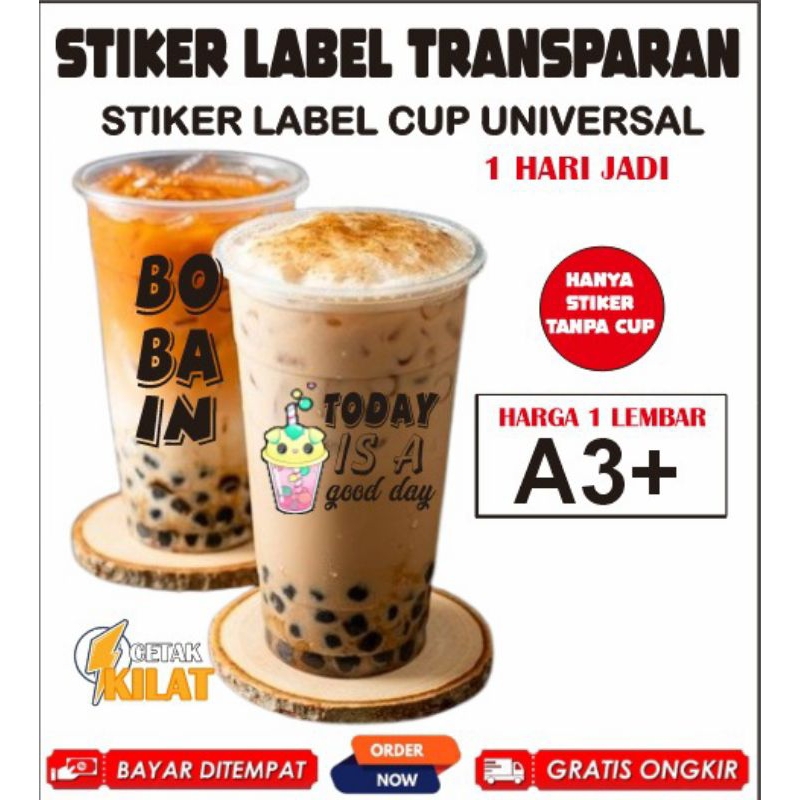 Jual STIKER TRANSPARAN CUTTING A3+|STIKER LABEL MAKANAN TRANSPARAN ...