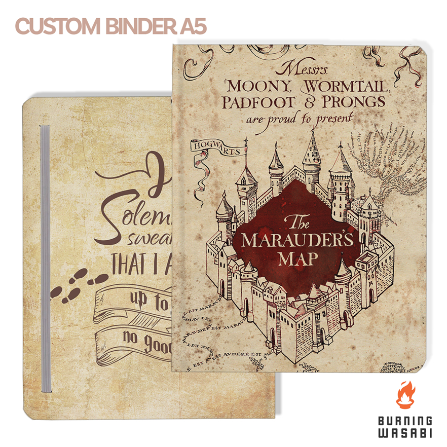 Jual Binder Marauder Map Harry Potter Hogwarts Hardcover Aesthetic A5 ...