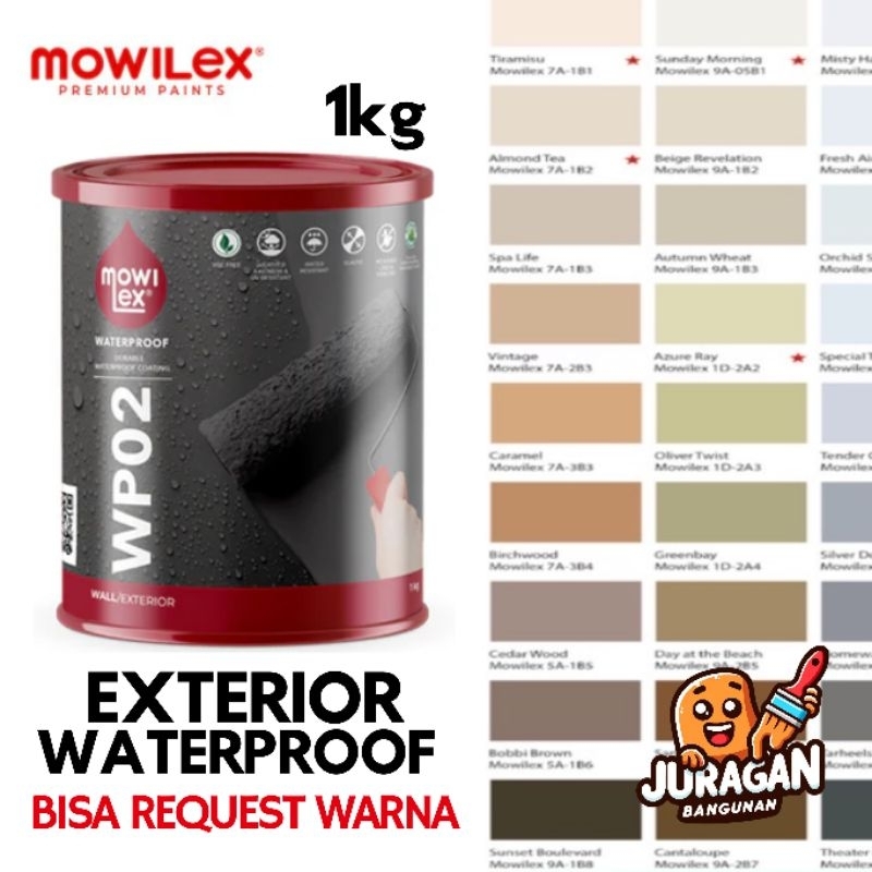 Jual MOWILEX WP02 Exterior Waterproof Paint 1kg | Bisa Request Warna ...