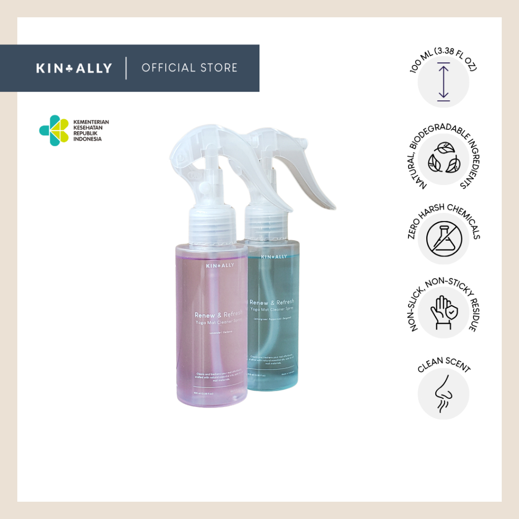 Jual Kin + Ally Renew & Refresh Yoga Mat Cleaner Spray | Shopee Indonesia