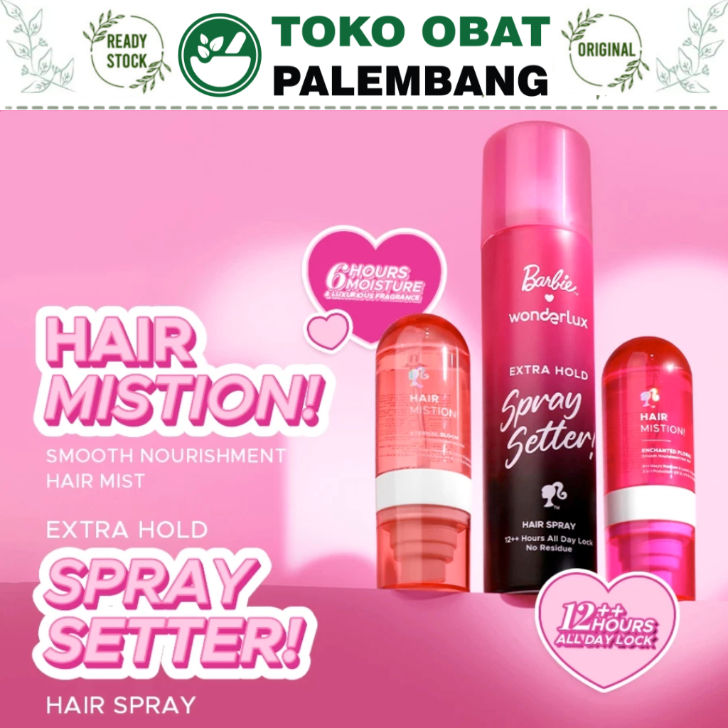 Jual WONDERLUX HAIR SPRAY MIST BARBIE SPRAY SETTER EXTRA HOLD 12 HOURS ...