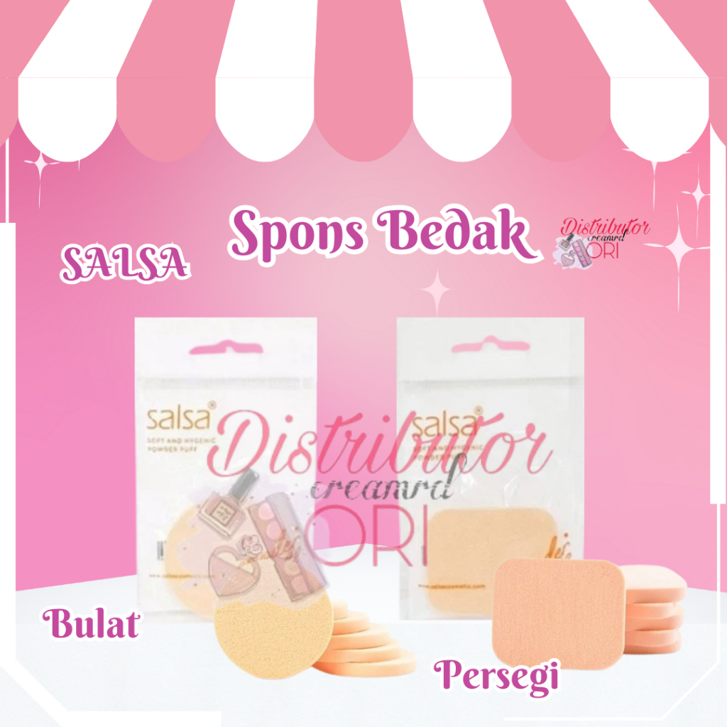 Jual SALSA Sponge Bedak Bulat / Persegi | Soft And Hygenic Powder Puff ...
