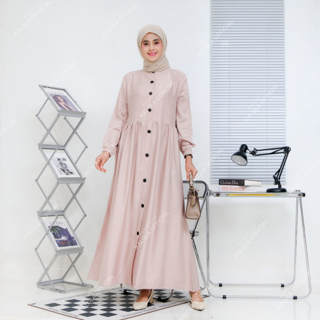 Jual Rachel Gamis Rayon Twill ( Warna 3 : Bata Burgundy Tosca ...