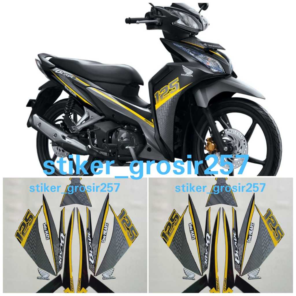 Jual STIKER STRIPING & LIS BODY MOTOR HONDA BLADE 125 FI 2015 2016 ...