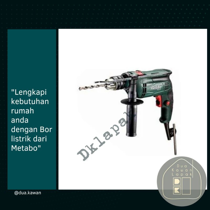 Jual Metabo Bor Listrik Impact Dengan Mansory Bit 13 Mm Sbe650 | Shopee ...