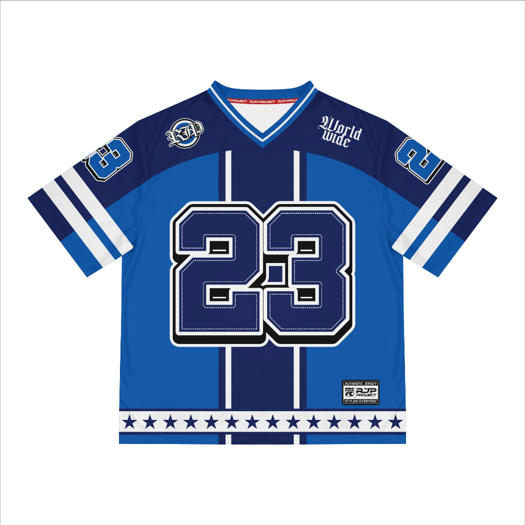 Jual RJP Jersey Casual Rugby Series Number 23 Streatwear Warna Biru ...