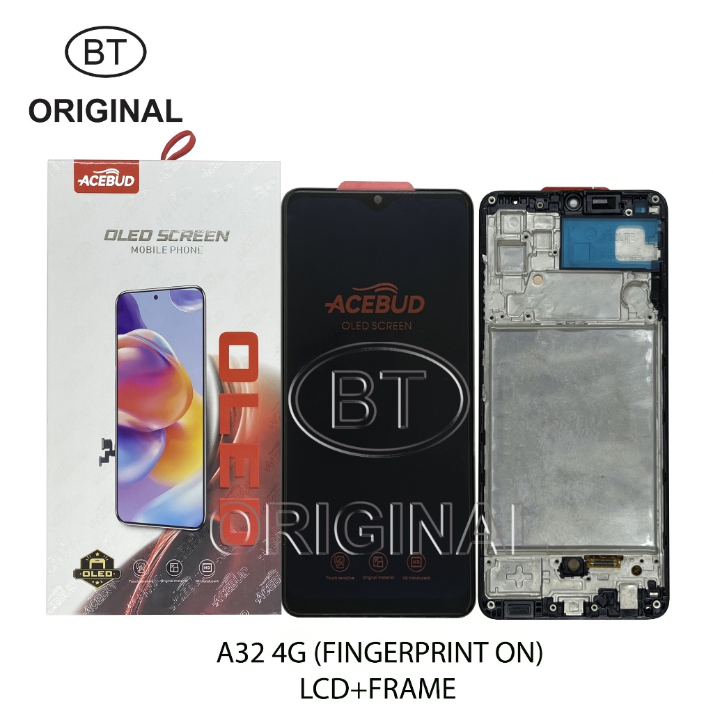 Jual LCD SAMSUNG A32 4G - A325 - A325F +FRAME - FINGERPRINT ON - OLED ACEBUD | Shopee Indonesia