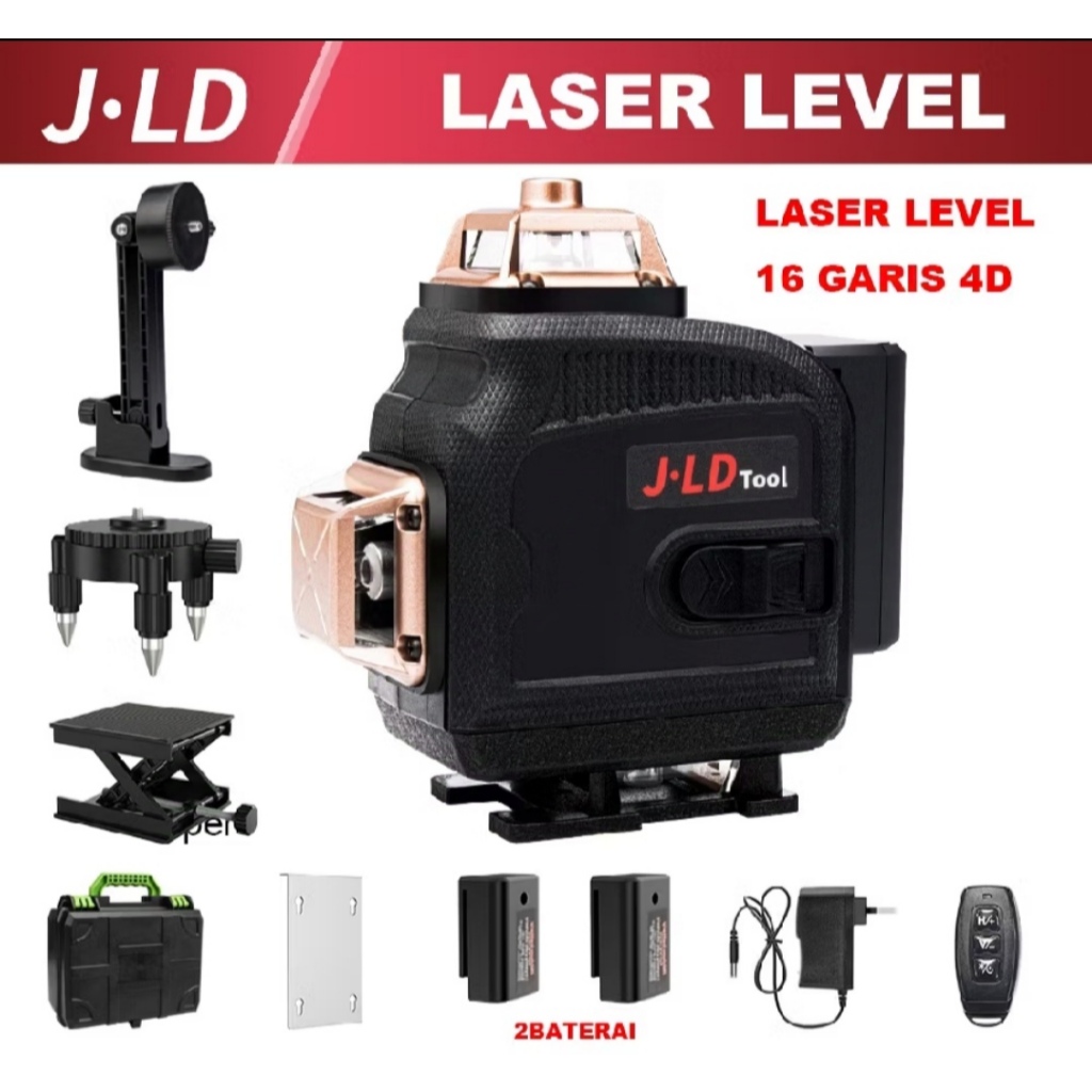 Jual JLD Waterpas digital Laser Level 16 Garis 4D Tingkat self leveling 360 - alat ukur siku ...