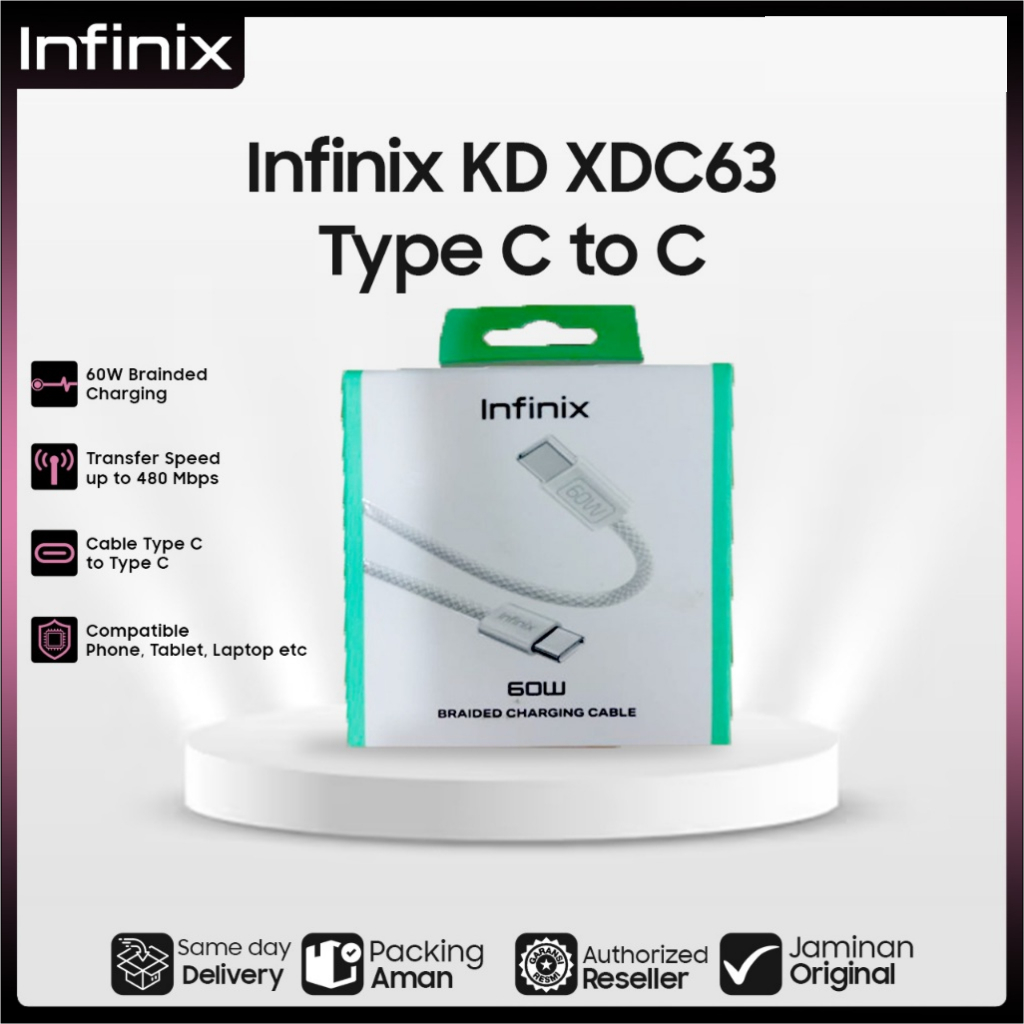Jual Infinix Kabel Data XDC63 Type C to C Original | Shopee Indonesia