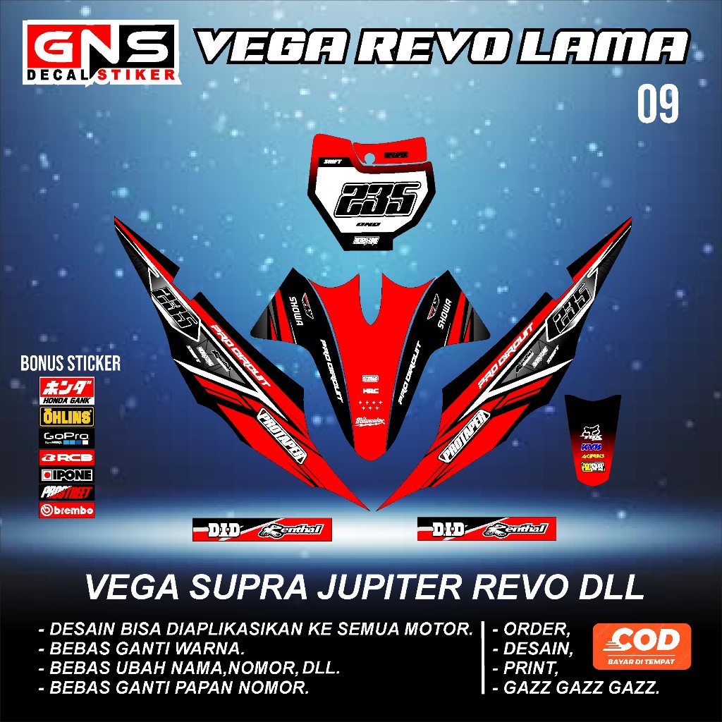 Jual Sticker RBT REVO OLD/LAMA SETIKER SEMI DECAL MOTOR RBT BEBEK MODIF ...