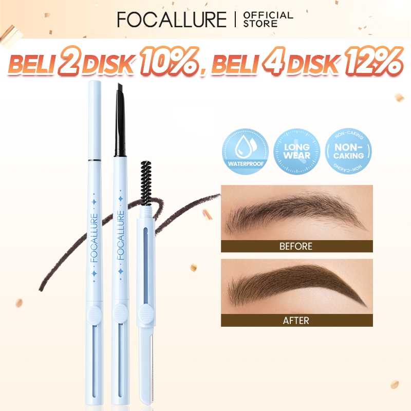 Jual FOCALLURE Pensil Alis 3-in-1 Pro-shaping Kuas & Pisau Cukur Bawaan ...