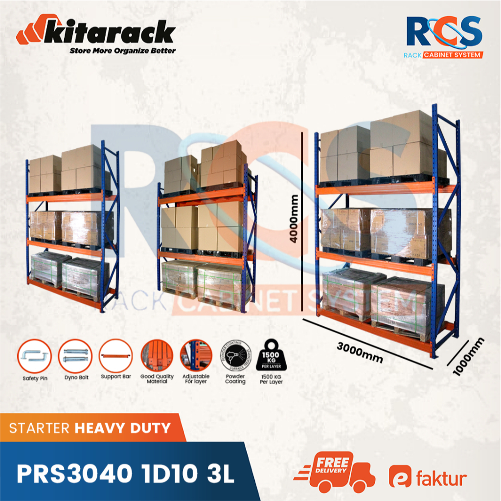 Jual KITARACK Rak Gudang Palet Besi Pallet Rack 1.5 TON Pallet Rack ...