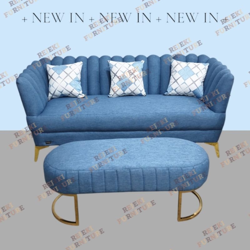 Jual Sofa Saga Bali 3 seater + stool panjang | Shopee Indonesia