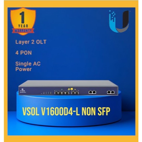 Jual OLT VSOL V1600D4-L 4 Port EPON L2 OLT Single AC Power NON SFP | Shopee Indonesia
