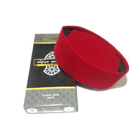 Jual peci alfia peci merah kopiah bahan ATR | Shopee Indonesia