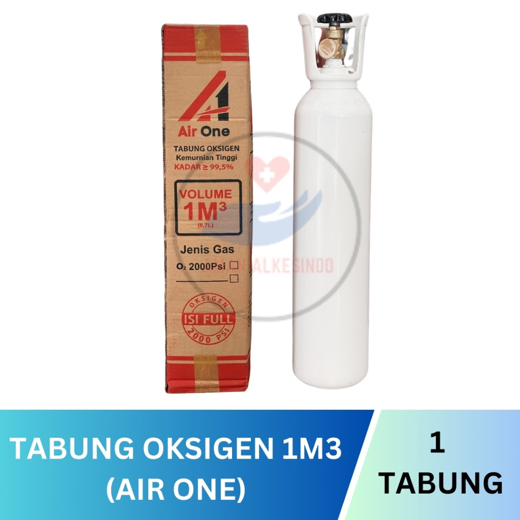 Jual Tabung Baru Oksigen 1M3 + Isi Oksigen Medical Grade / Tabung Oxygen Medis 1 Kubik Air One ...