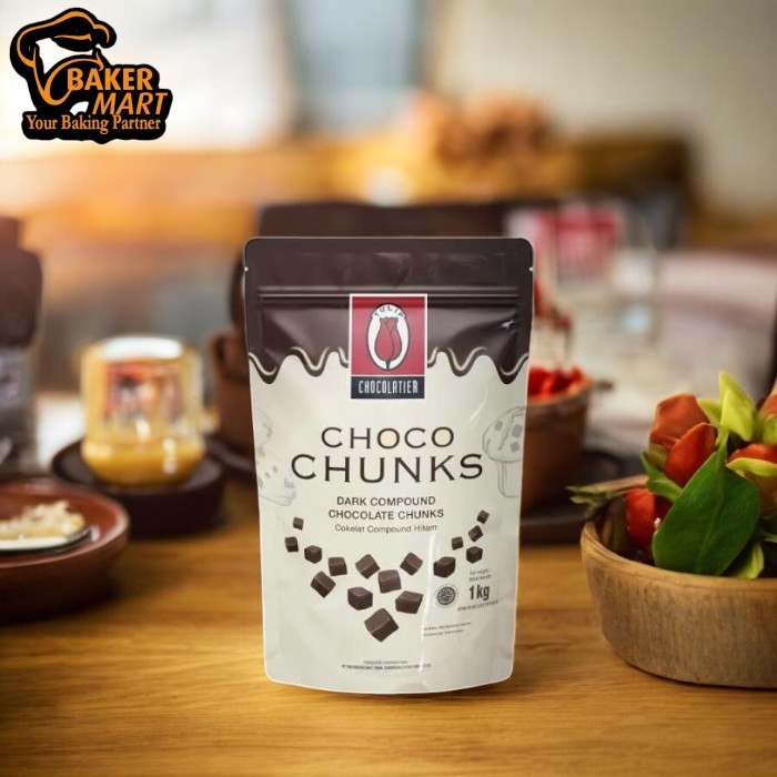Jual Tulip Choco Chunks / Dark Compound Chocolate Chunks 1kg | Shopee ...