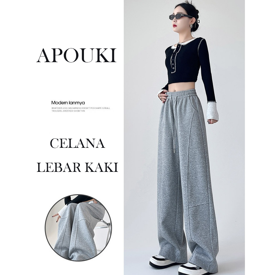 Jual Celana Pisang Amerika Celana Lebar Retro Wanita Celana Olahraga ...