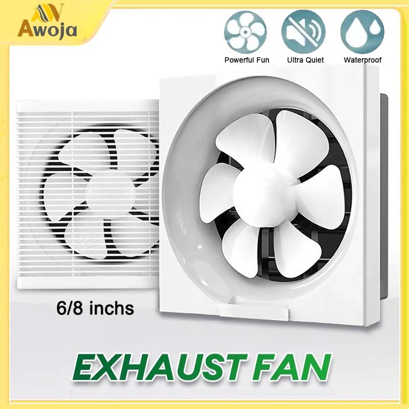 Jual Exhaust Fan 6inch 8inch Wall Type Kipas Angin Dinding Hexos Kamar Mandi Tidur Kipas Blower ...