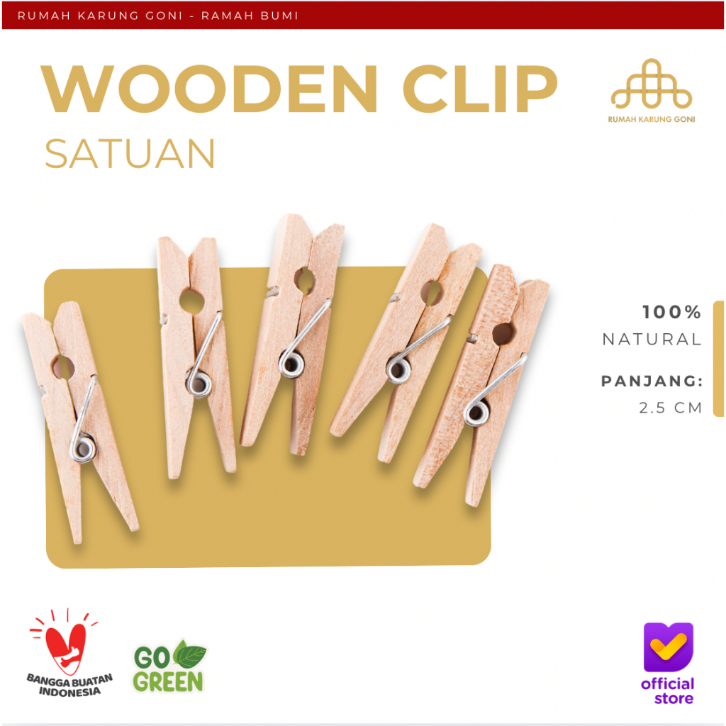 Jual Wooden Clip Satuan Jepitan Polaroid Klip Kayu Gantungan Foto ...