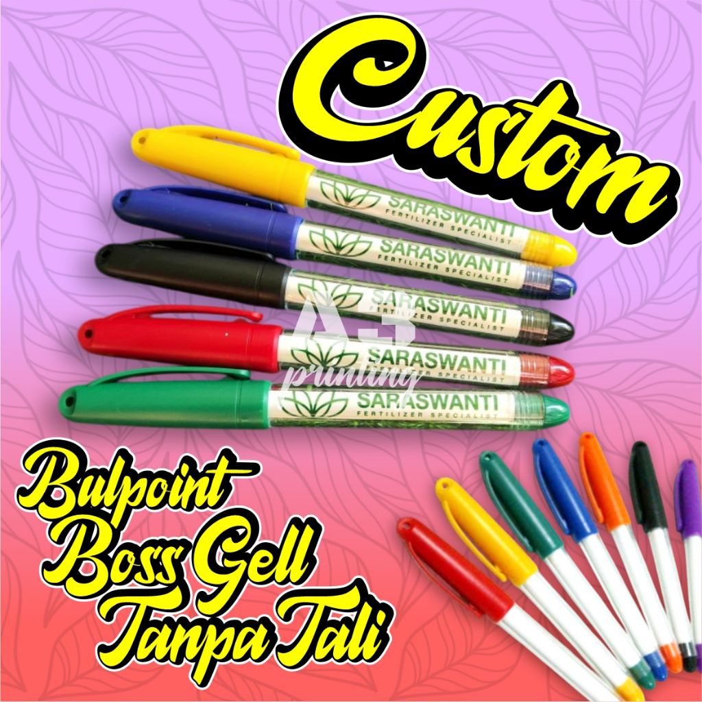 Jual Pulpen Pen Pena Bulpen Bulpoin Boss Gell active aktif tanpa tali ...