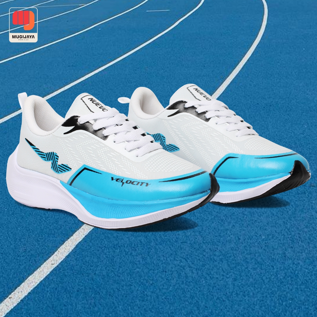 Jual SEPATU LARI NUEVO VELOCITY PUTIH BIRU SNEAKERS RUNNING PRIA ...