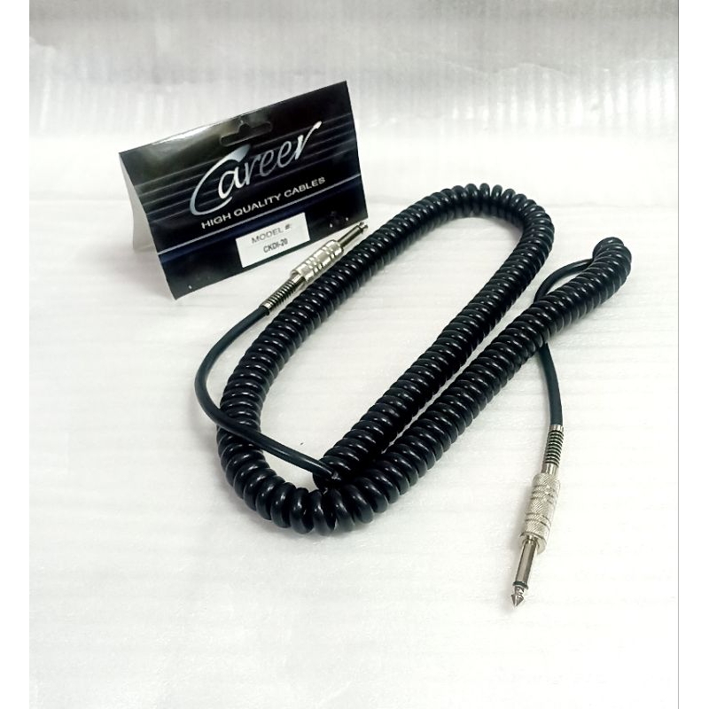 Jual Kable Instrumen Spiral Kabel Jack Gitar Spiral Career CKDI-20 ...