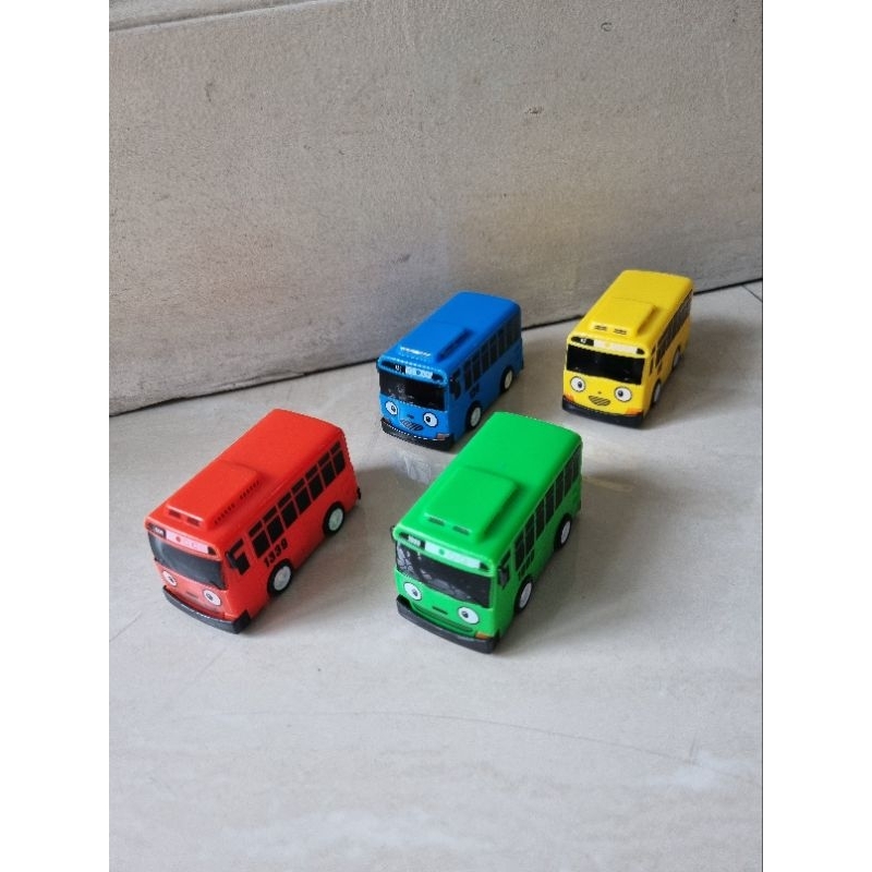 Jual ya 4 pcs tayo merah hijau kuning biru bus gandeng the little bus ...