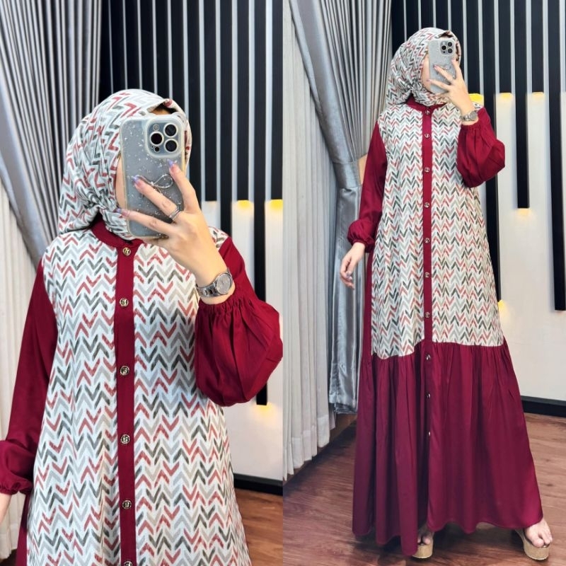 Jual GAMIS AZAHRA SET HIJAB / DST COLLECTION | Shopee Indonesia