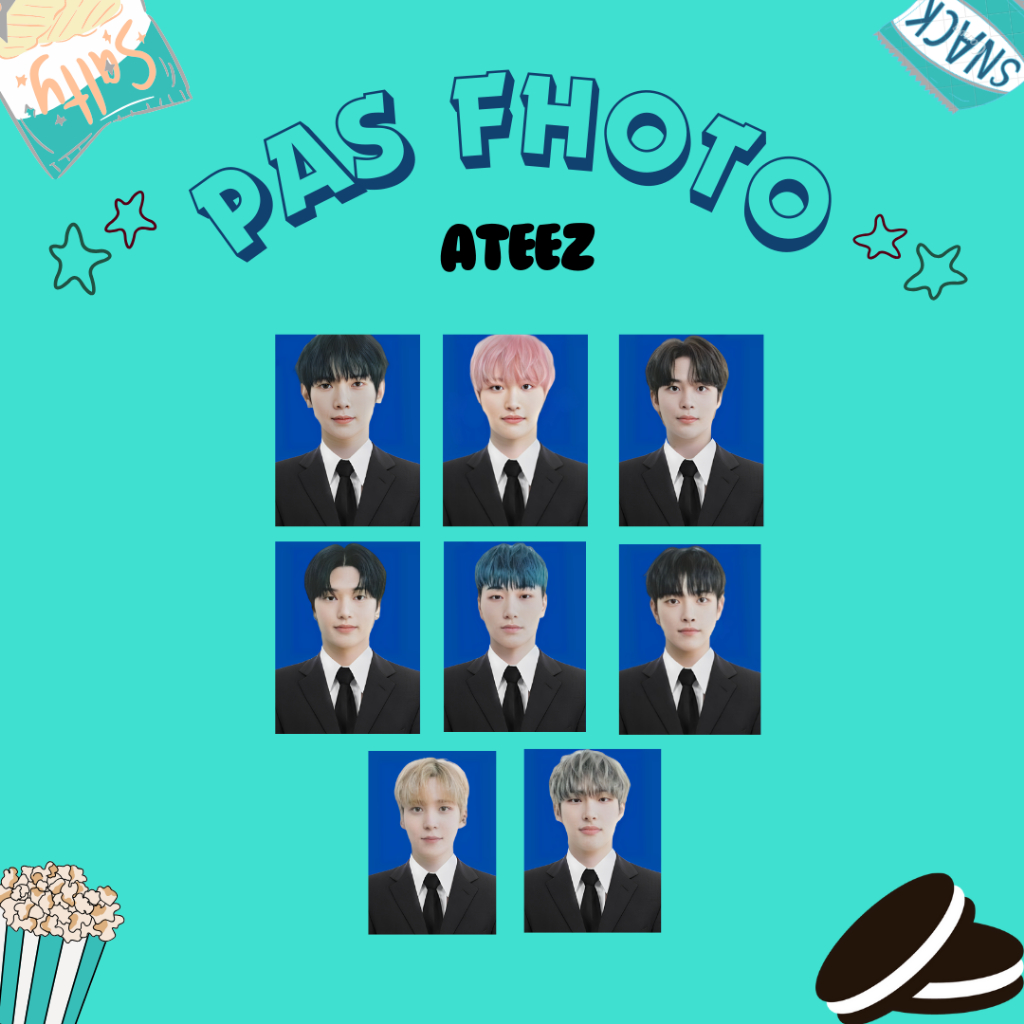 Jual PAS FOTO ATEEZ 3x4 (Harga 4PCS) ID PHOTO KPOP IDOL (PO BACA ...