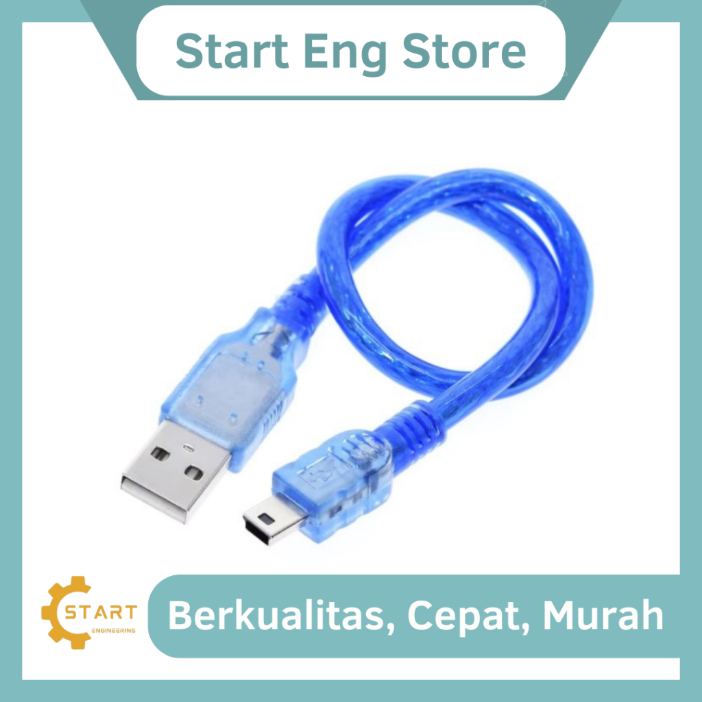 Jual Kabel Mini Usb 30cm Untuk Arduino Nano V3 Hardisk Kamera Cable 30 Cm Shopee Indonesia