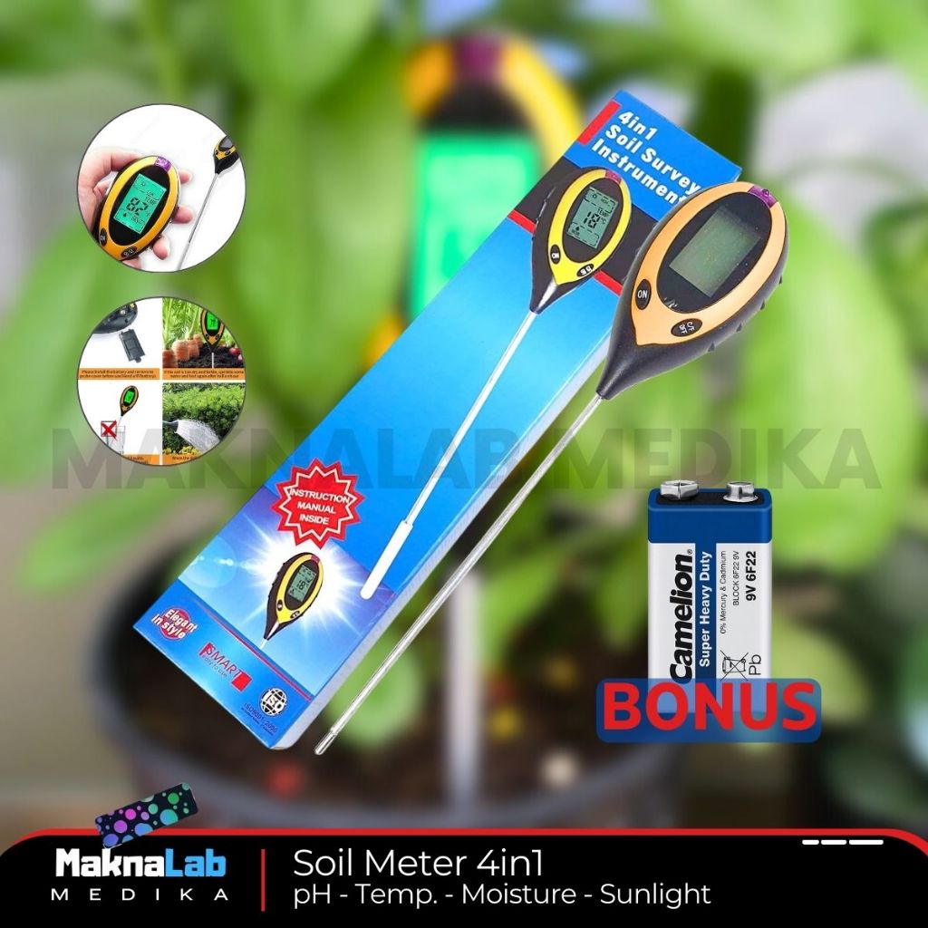 Jual Pengukur Temperatur dan Kelembapan Tanah Soil Analizer Digital ...