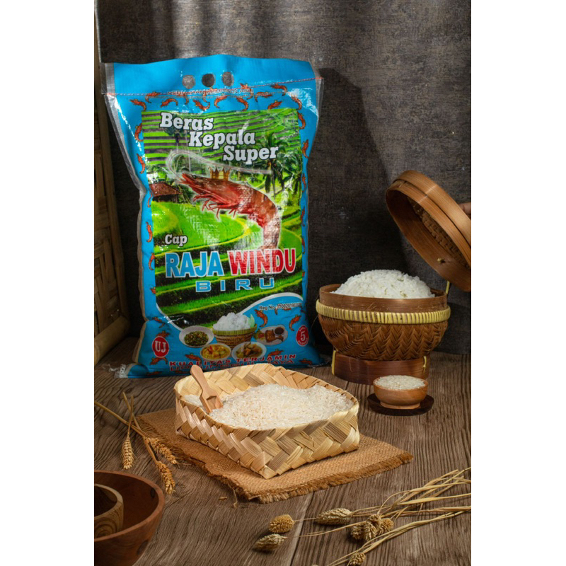 Jual Beras Premium Cap Raja Windu Biru 5kg | Shopee Indonesia