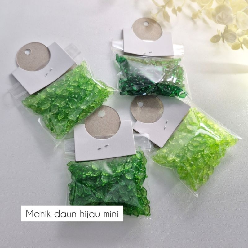 Jual Manik Daun Hijau Mini | Shopee Indonesia