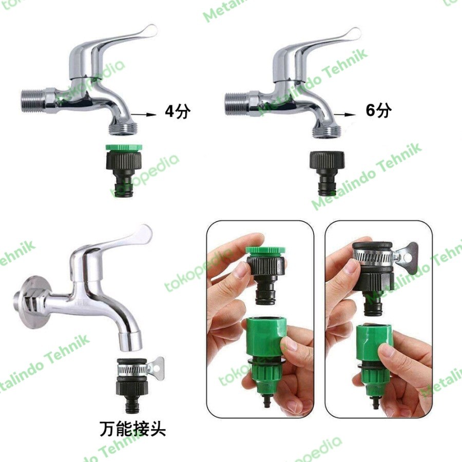 Jual TAP ADAPTOR QUICK CONECTOR KRAN AIR HOSE ADAPTOR 1/2 | Shopee ...