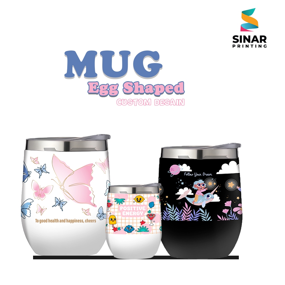 Jual SINAR PRINTING - Mug Egg Shaped - Custom - Full Color | Shopee ...