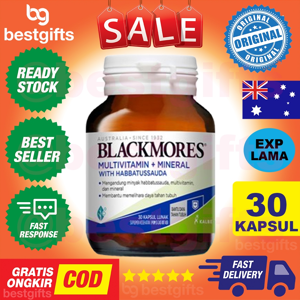 Jual BLACKMORES MULTIVITAMIN + MINERAL WITH HABBATUSSAUDA MEMBANTU MEMELIHARA DAYA TAHAN TUBUH ...