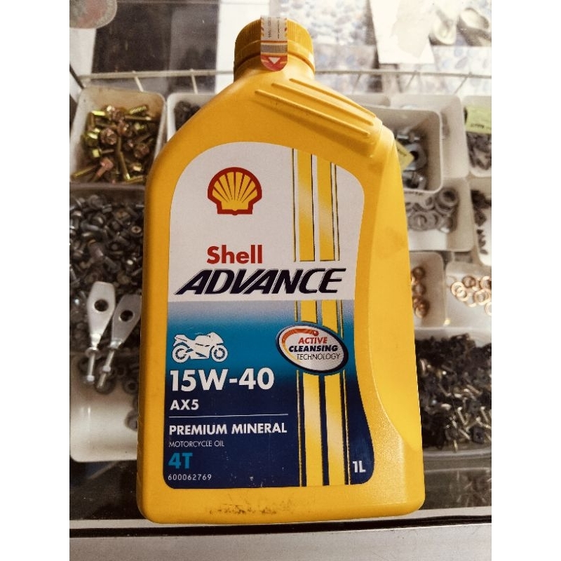 Jual Shell Advance Premium Mineral Motor Oil 15W-40 AX5 4T 1L ORIGINAL ...