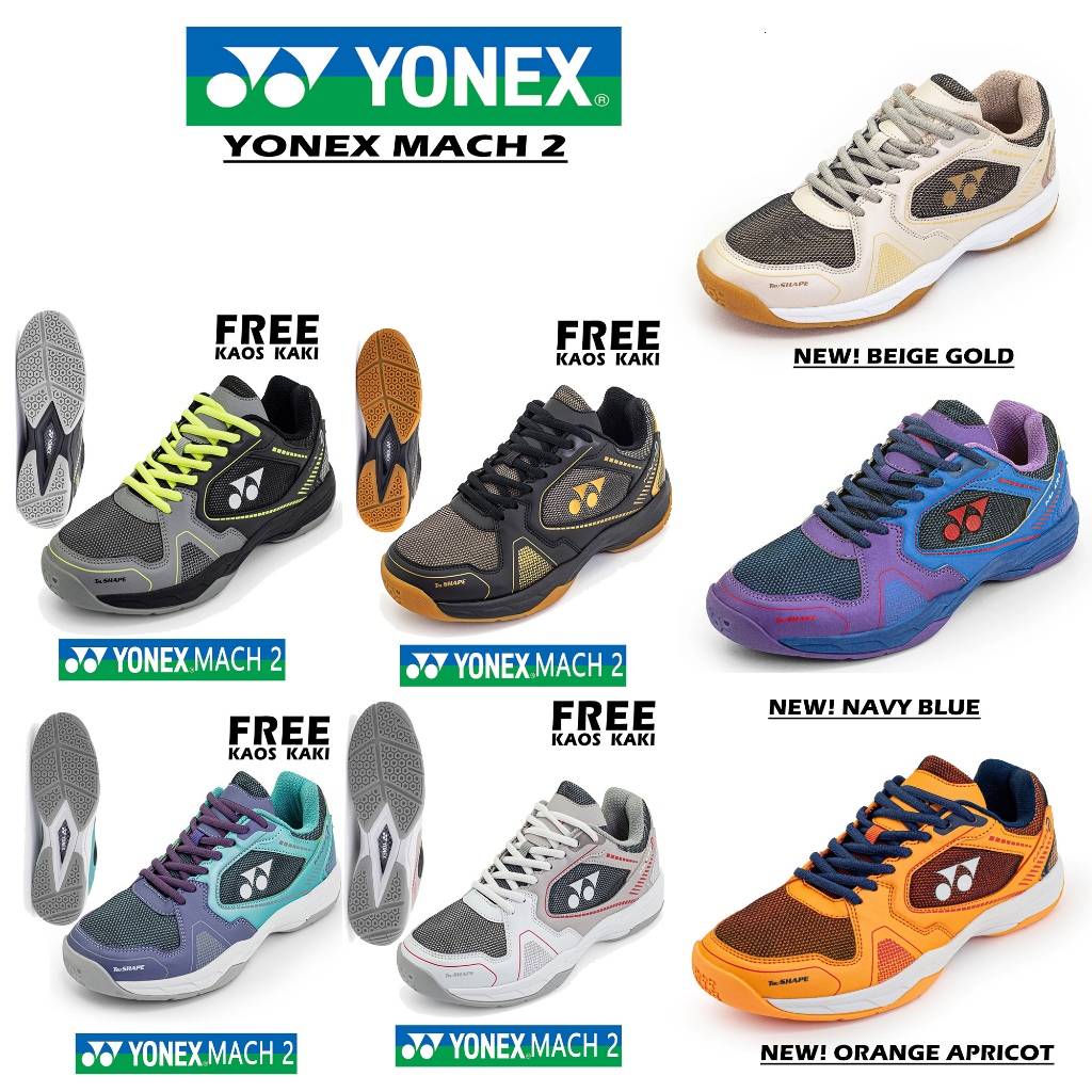 Jual Sepatu Badminton Yonex Mach Original Free Kaos Kaki - Yonex Series ...