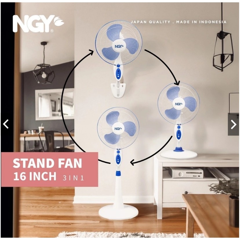Jual Kipas Angin Kaki SIlang 16” NG-1604 SF / NAGOYA Stand Fan 16” HITAM HIIJAU / STAND FAN ...