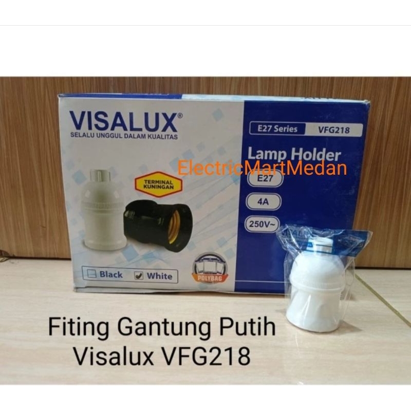 Jual fitting gantung hitam, putih visalux vfg218 lamp holder e27 ...