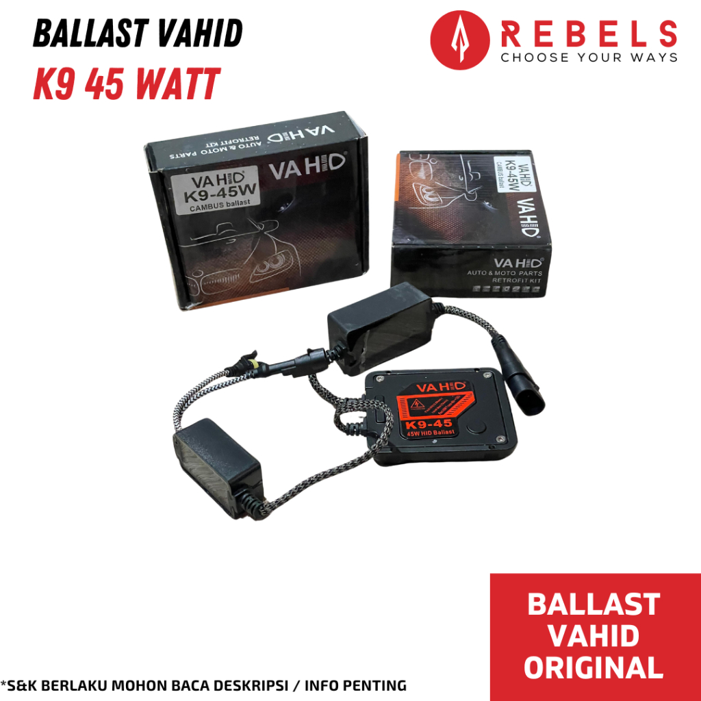 Jual BALLAST HID VAHID K9 45WATT CANBUS FASTBRIGHT ORIGINAL VAHID ...