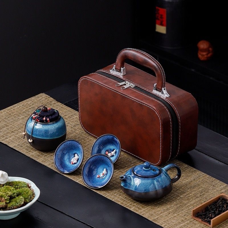 Jual TEA SET ANTIK KERAMIK JEPANG CANGKIR TEA SET HAMPERS TEA SET IKAN ...