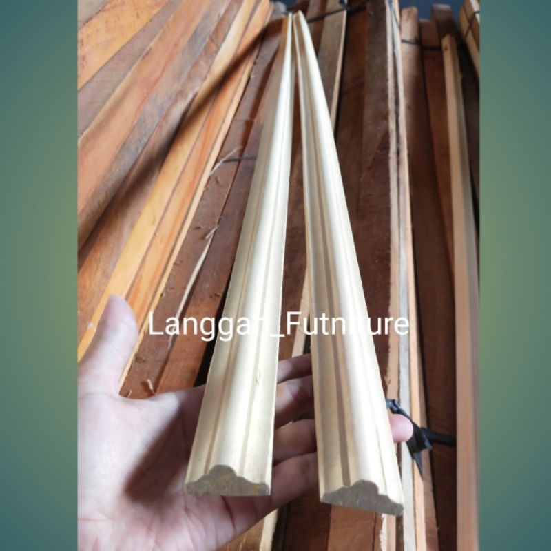 Jual Wall moulding kayu P:200cm L:2,5cm T:1,7cm | Shopee Indonesia