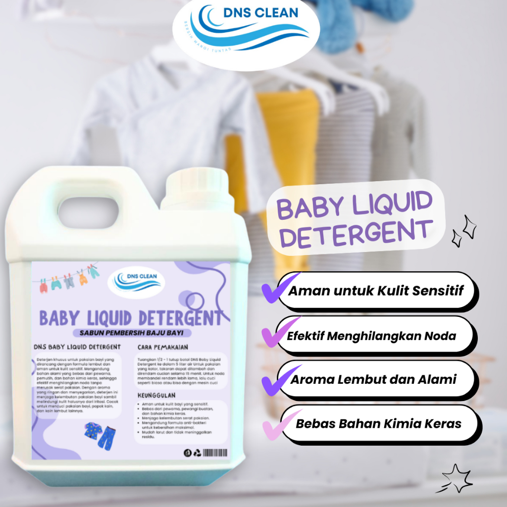 Jual DNS Baby Liquid Detergent Deterjen Bayi Baby Laundry Detergent ...